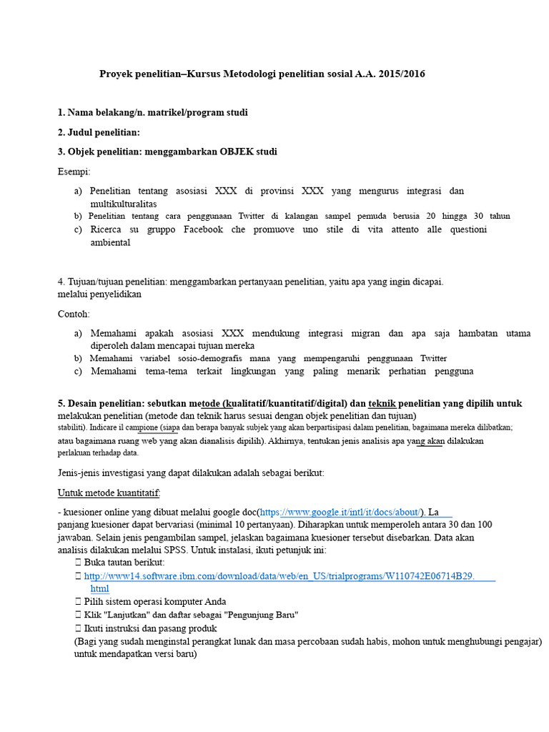 Model Proyek Penelitian - Metodologi | PDF