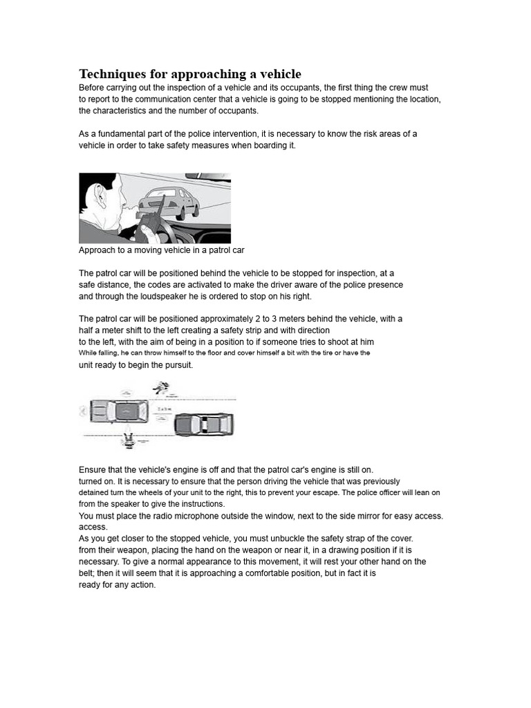 Tactics For Vehicle Approach | PDF | Police | Police Car