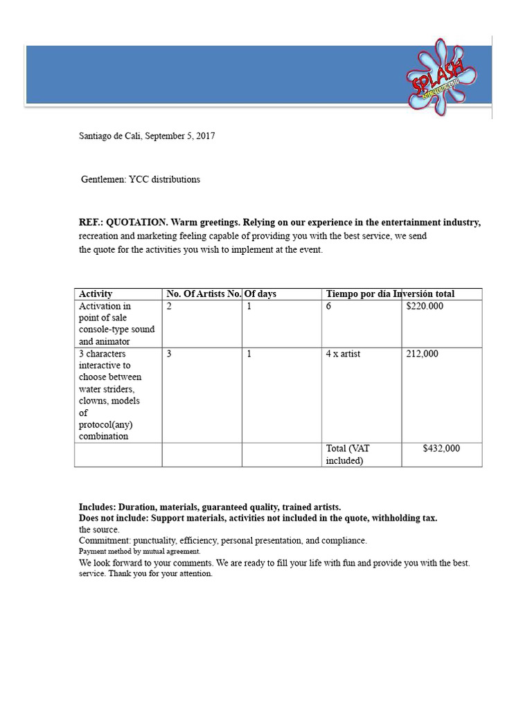 quotation model | PDF