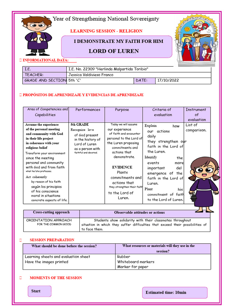 Ses-Monday-Relig-I Demonstrate My Faith in The Lord of Luren | PDF ...