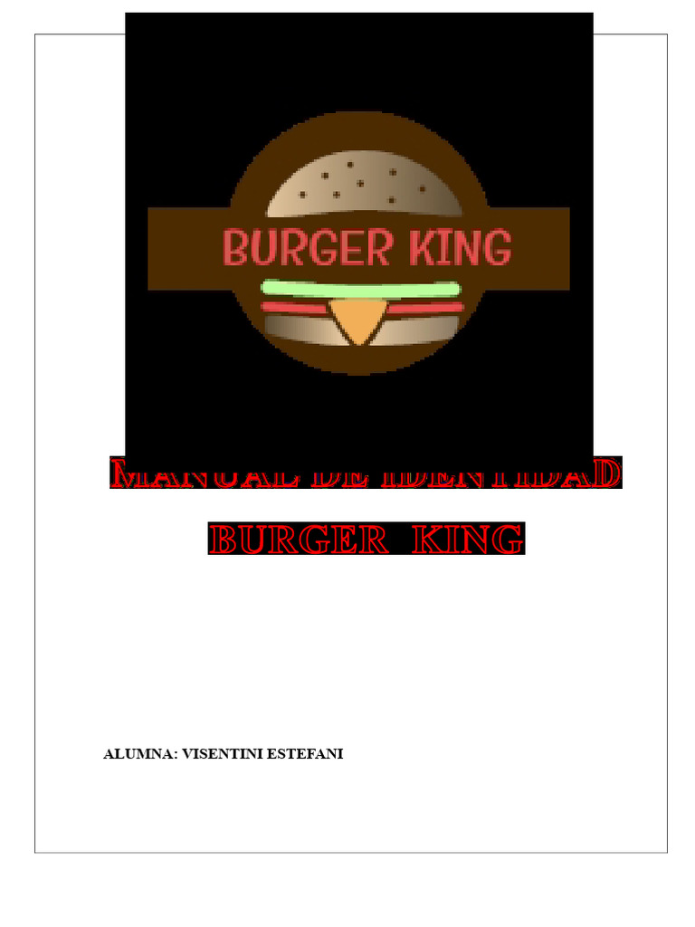 Burger King Identity Manual | PDF | Logos | Typography