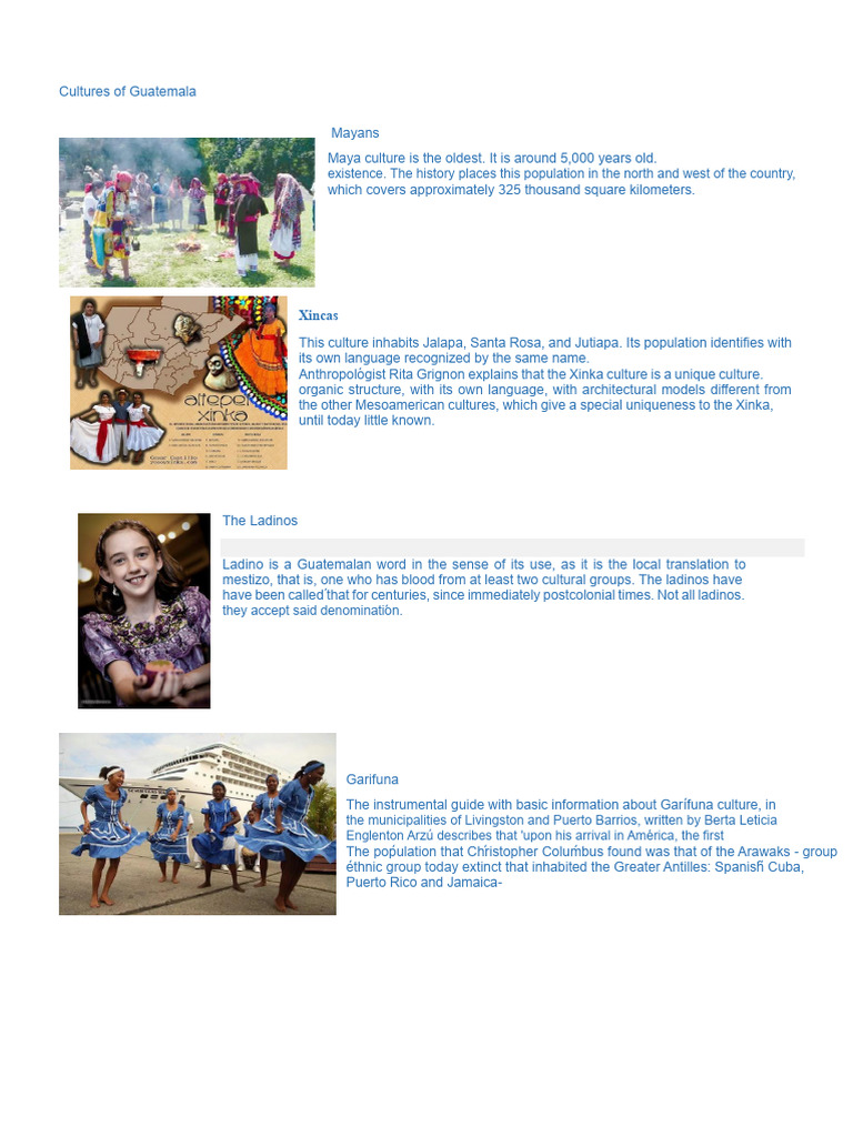 Ethnicities, Cultures, and Languages of Guatemala | PDF | Indigenous ...