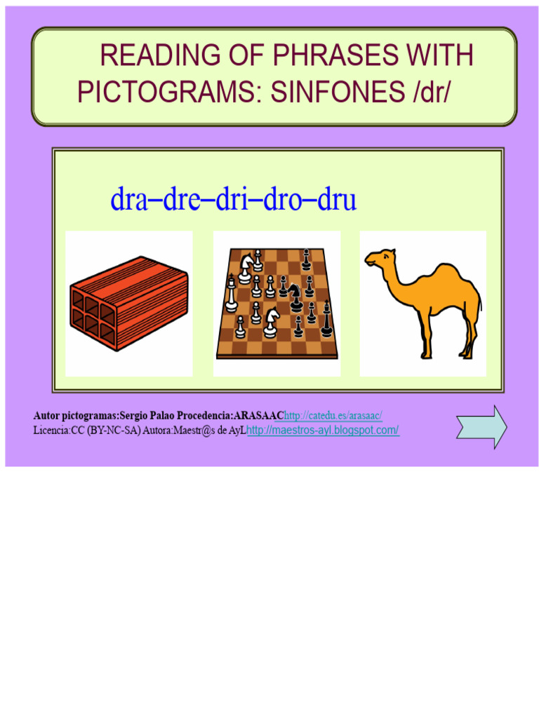 Reading Phrases With Pictograms - Sinfon DR | PDF