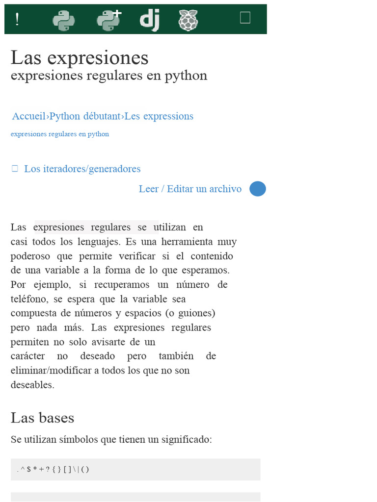 Python - Expresión Regular | PDF