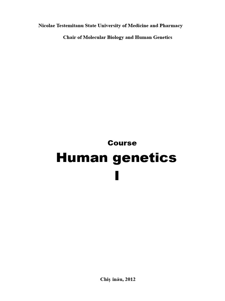 Human Genetics Course Overview | PDF | Genetics | Gene