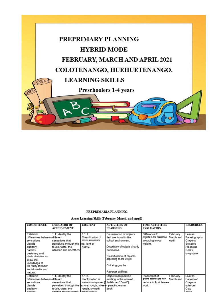 Preschool Planning Stages 4, 5, and 6 | PDF | Senses | Taste
