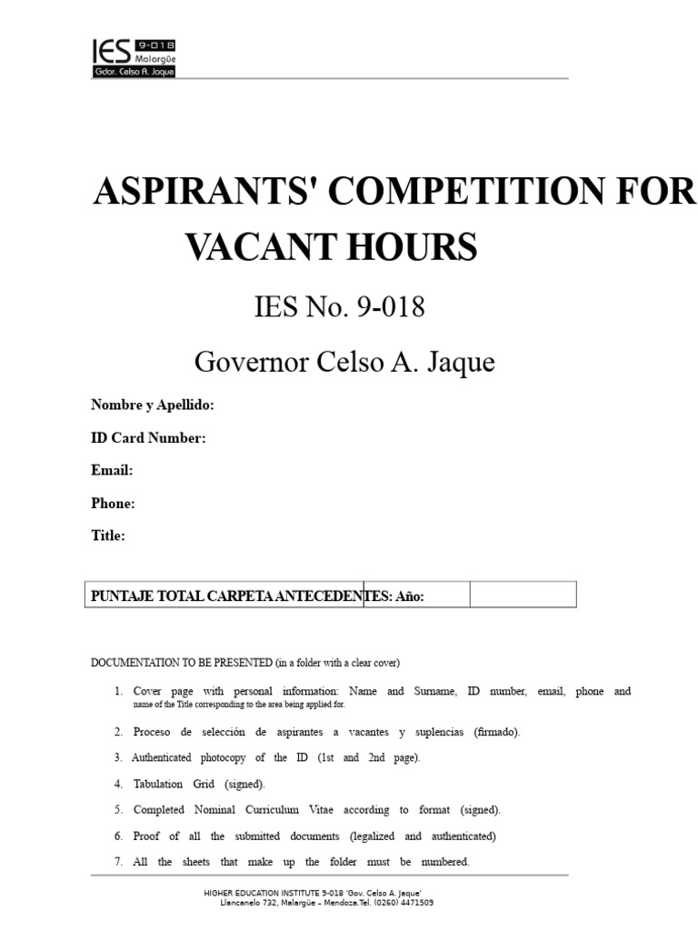 BACKGROUND-FOLDERS-IES-9018-Instructions-and-Format.doc | PDF | Academic Degree | Postgraduate ...