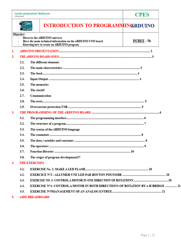 Arduino Project | PDF | Arduino | Integer (Computer Science)
