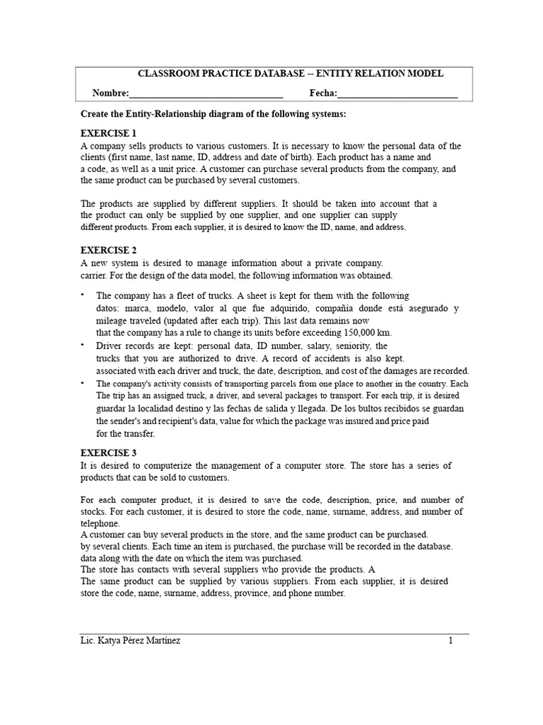 Practice Entity Relationship Model | PDF | Customer | Used Car
