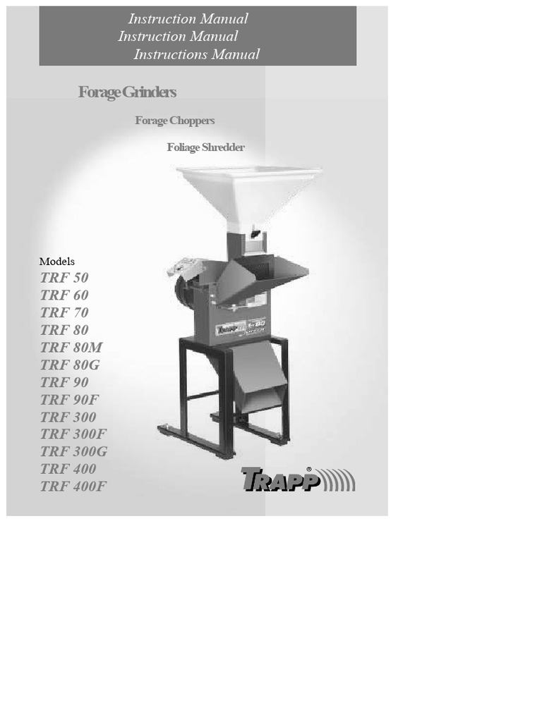 manual-forage-chopper-trapp-trf-70-1-5-hp-single-phase | PDF ...