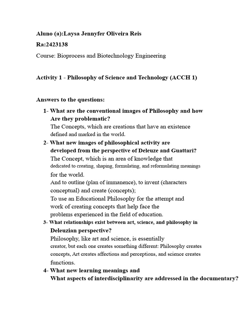 Deleuze and Guattari: Philosophy in Education | PDF