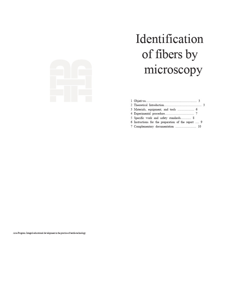Microscopic Fiber Identification Guide | PDF | Textiles | Yarn