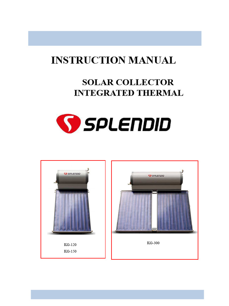 Solar Collector Installation Manual | PDF | Polyurethane | Water