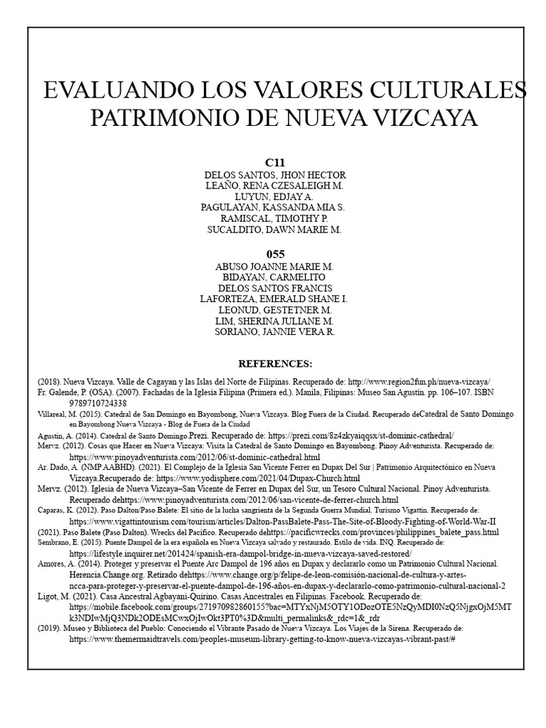 NUEVA-VIZCAYA-C11-AND-055 | PDF | Patrimonio cultural | Diseño