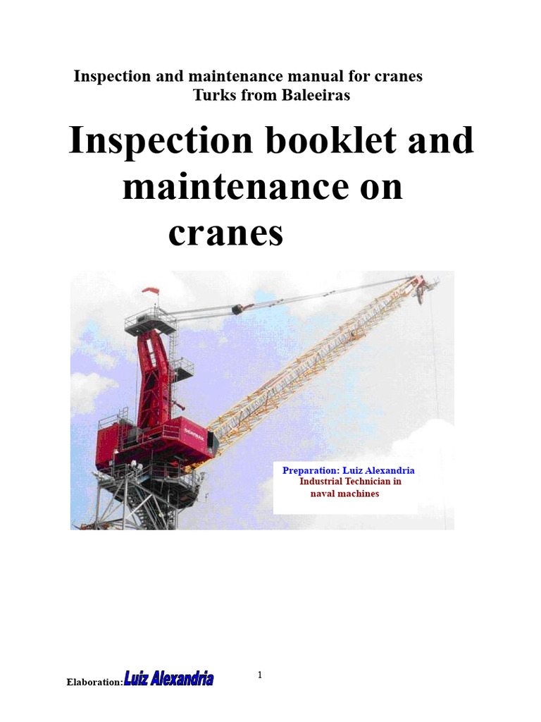 Crane and Lifeboat Maintenance Manual | PDF | Redox | Corrosion