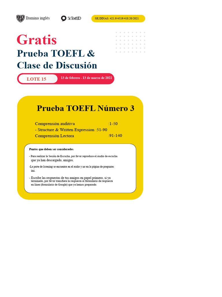 Soal de La Prueba TOEFL Número 3 | PDF | Tsunami