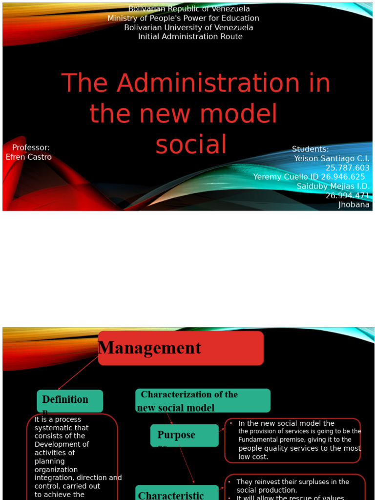 Slides Administration in The New Social Model | PDF | Economics | Economies
