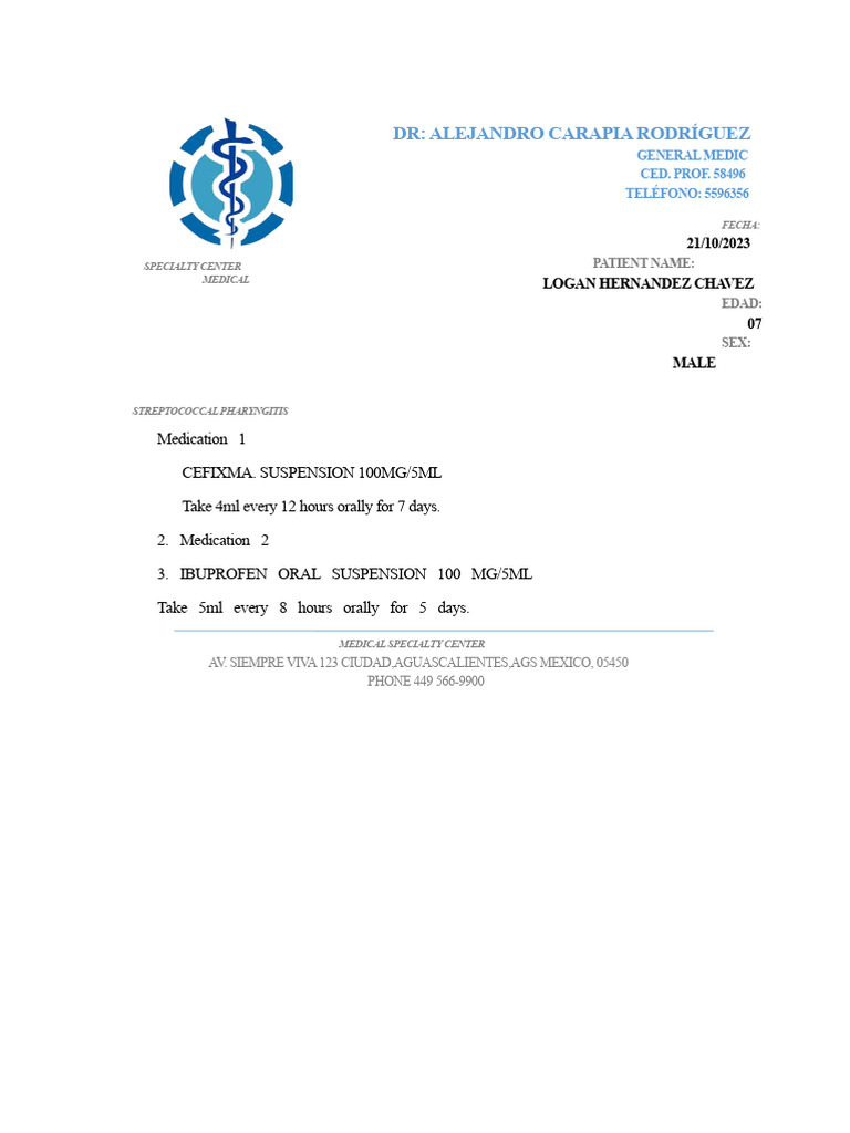 Medical Prescription | PDF