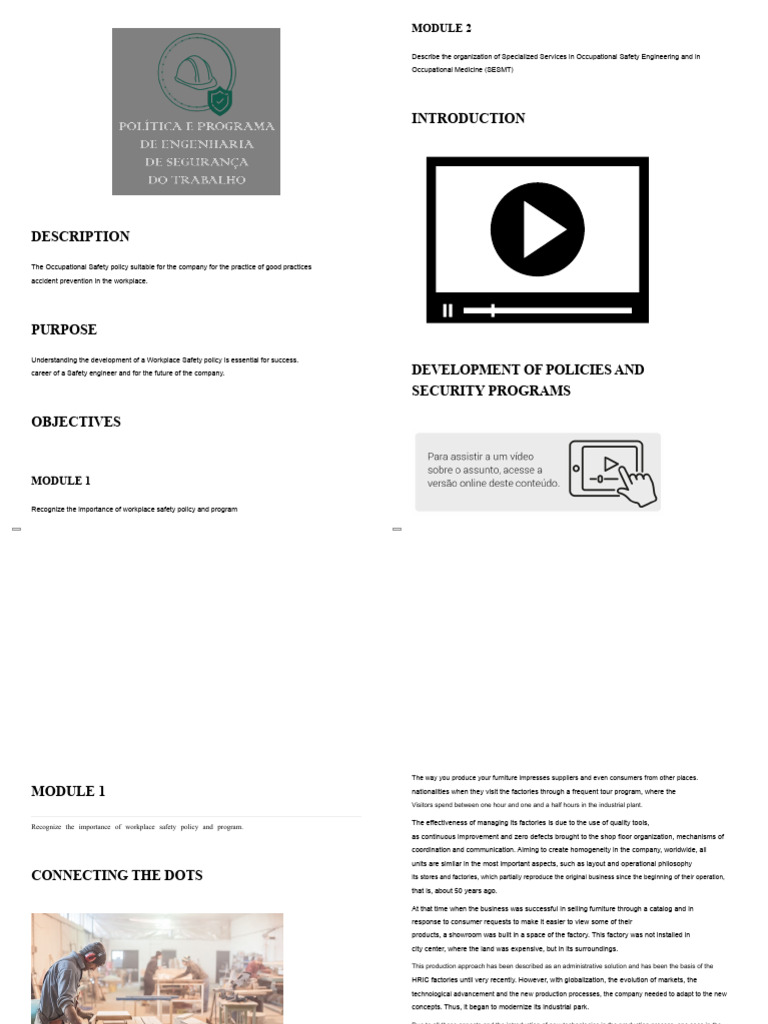 Policy and Program of Occupational Safety Engineering - Part 2 | PDF ...