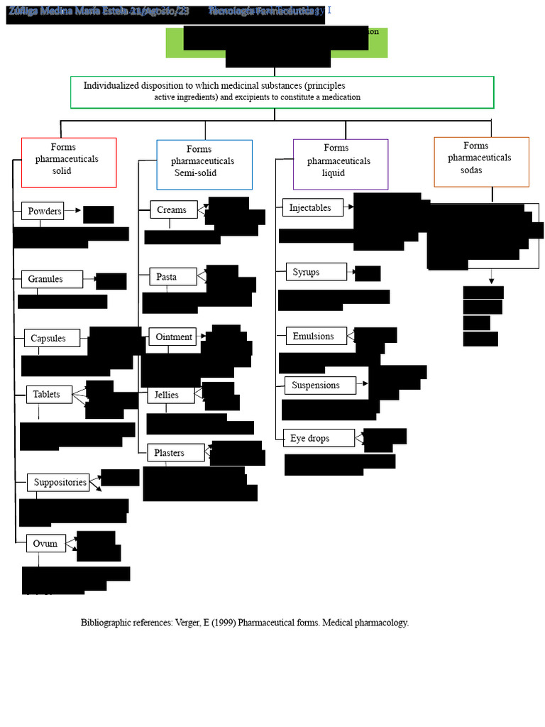 Conceptual Map of Pharmaceutical Forms - Zúñiga Medina María Estela ...