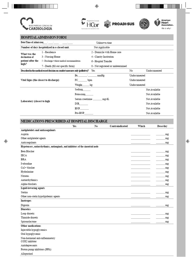 Hospital discharge form | PDF | Medical Specialties | Clinical Medicine