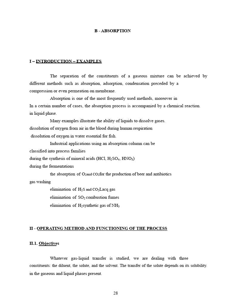 Unit Operations Absorption | PDF | Intermolecular Force | Solvent