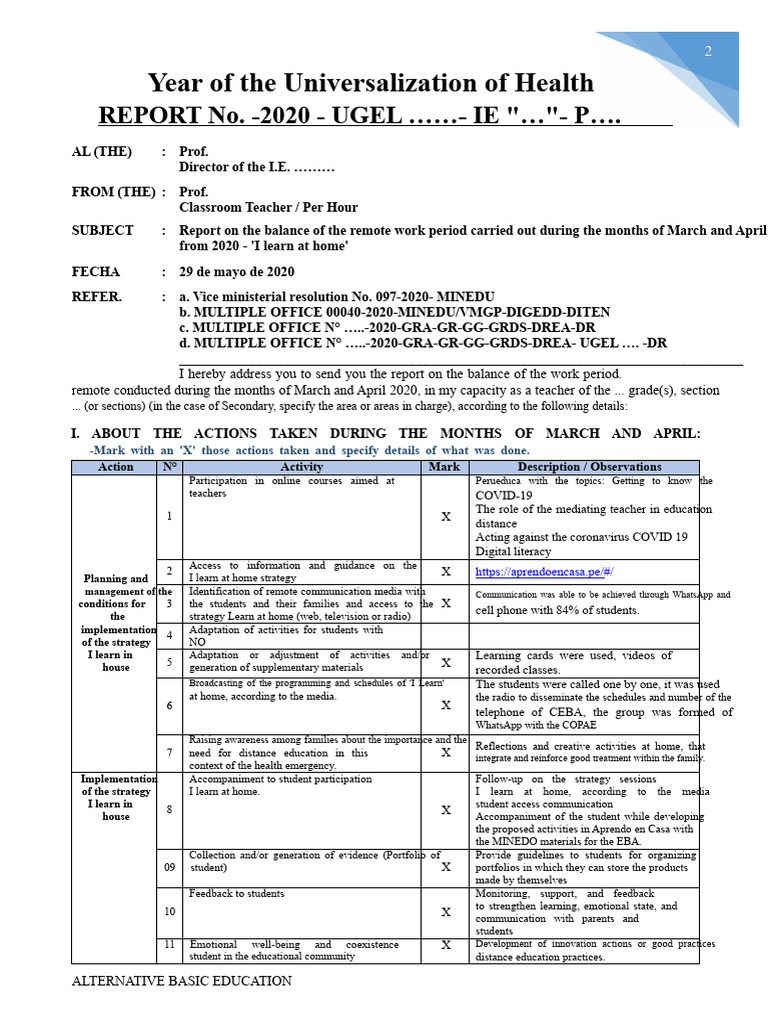 Eba Report MARCH AND APRIL Initial and Intermediate | PDF | Distance ...