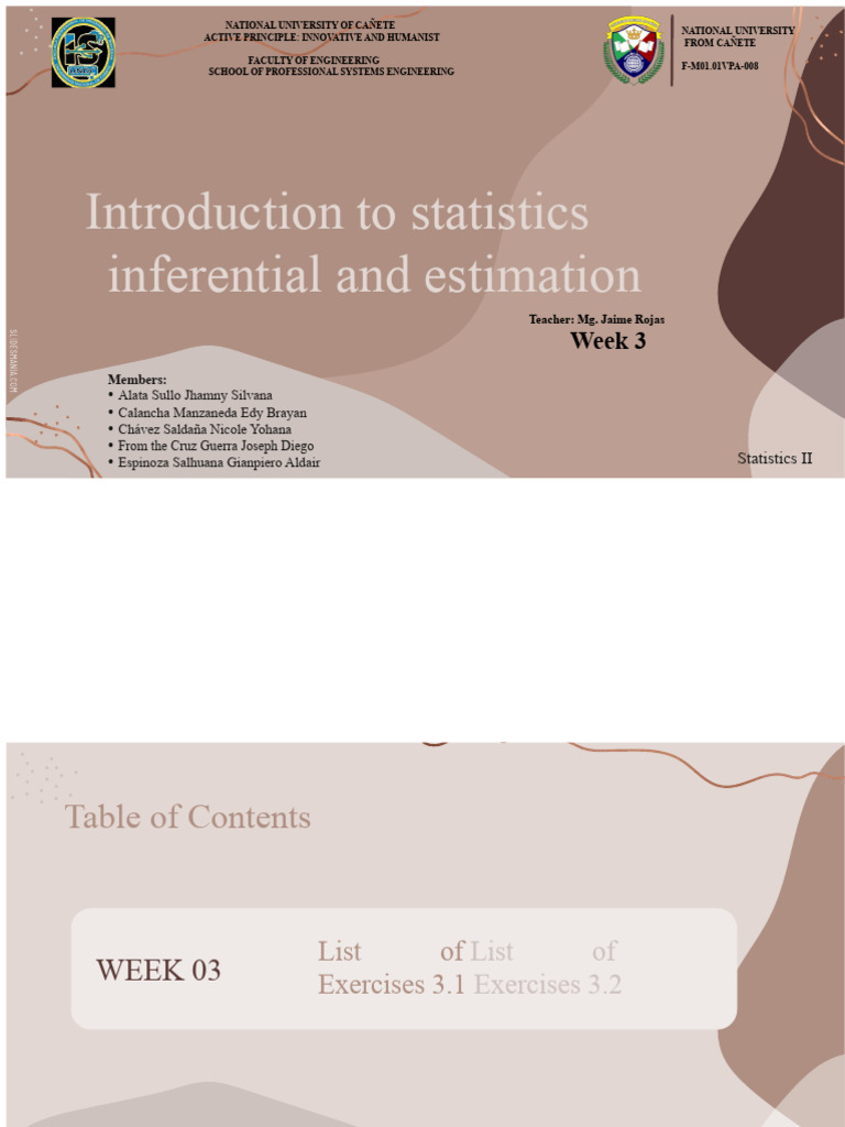 Statistics II Exercises Week 3 | PDF | Sampling (Statistics) | Variance