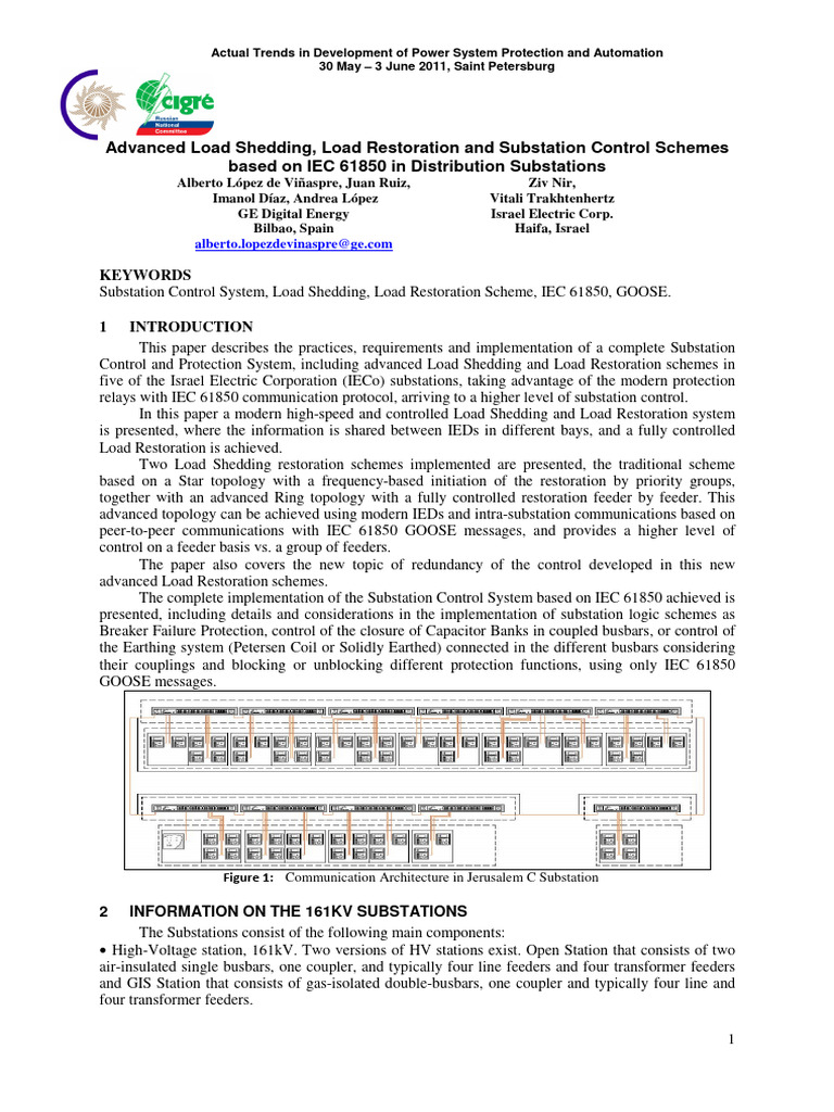 IEC 61850 Load Shedding in Substations | PDF | Capacitor | Relay
