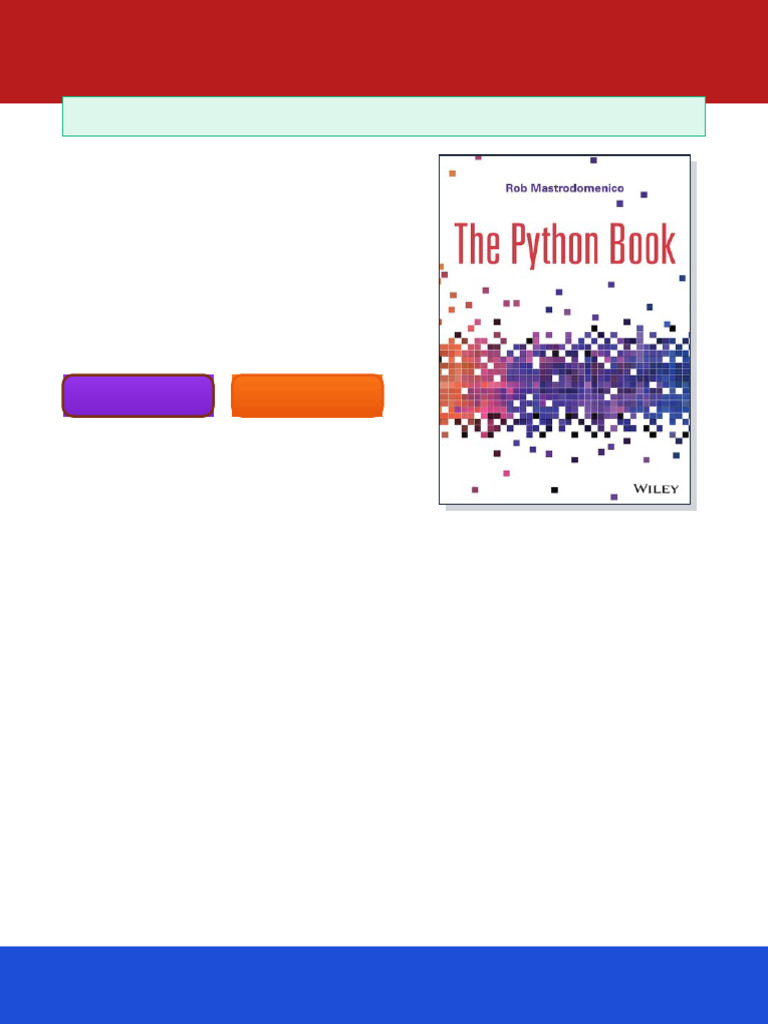The Python Book 1st Edition Rob Mastrodomenico ebook premium content ...