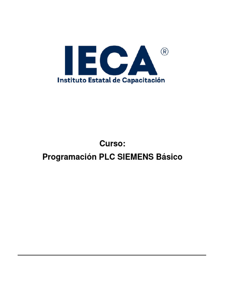 Curso Básico de Programación PLC SIEMENS | PDF | Poco | Controlador ...