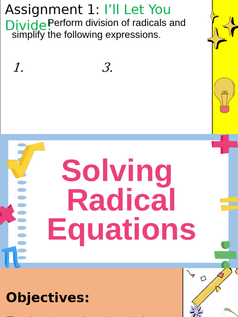 Division and Solving Radical Equations | PDF