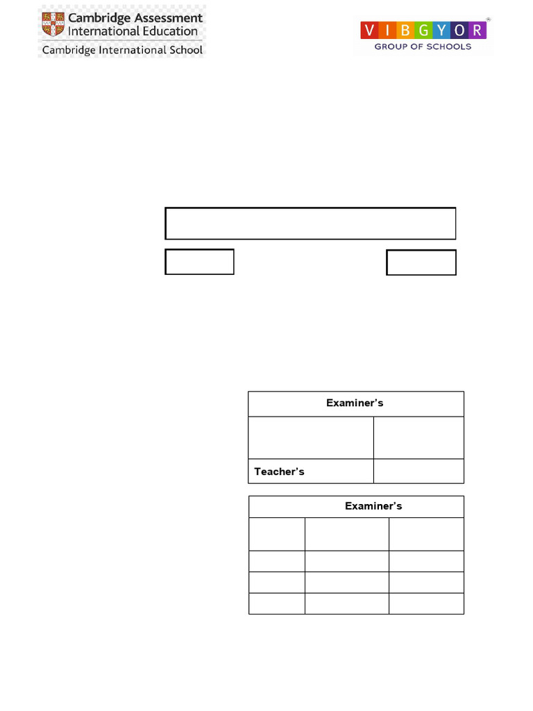 VIBGYOR High Grade 8 English Sample Paper | PDF | Human Communication ...