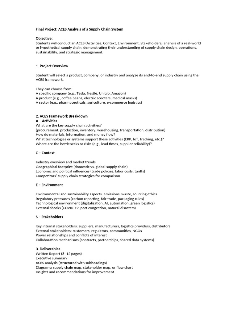 Case Study - Supply Chain | PDF