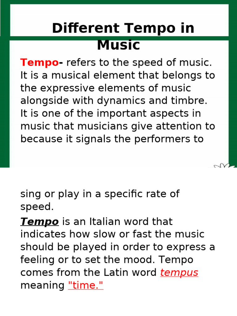 Understanding Music Tempo and Terms | PDF
