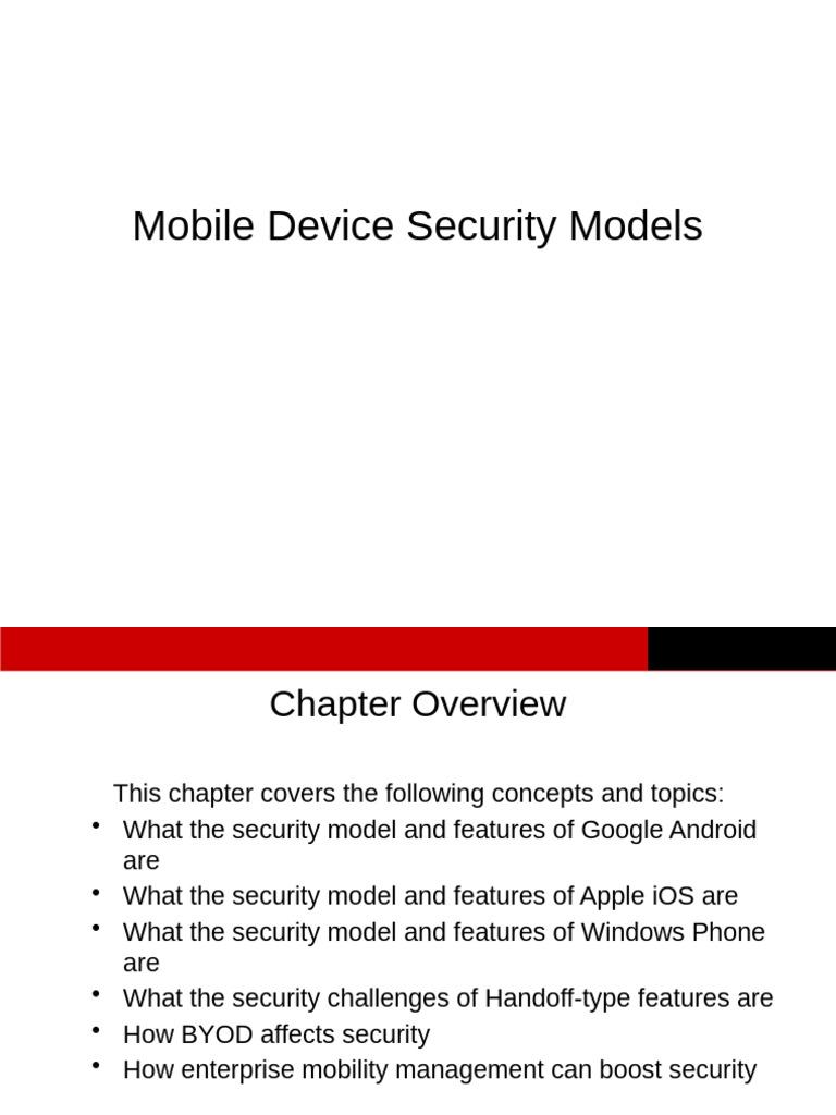 Mobile Device Security Models Explained | PDF | Android (Operating ...