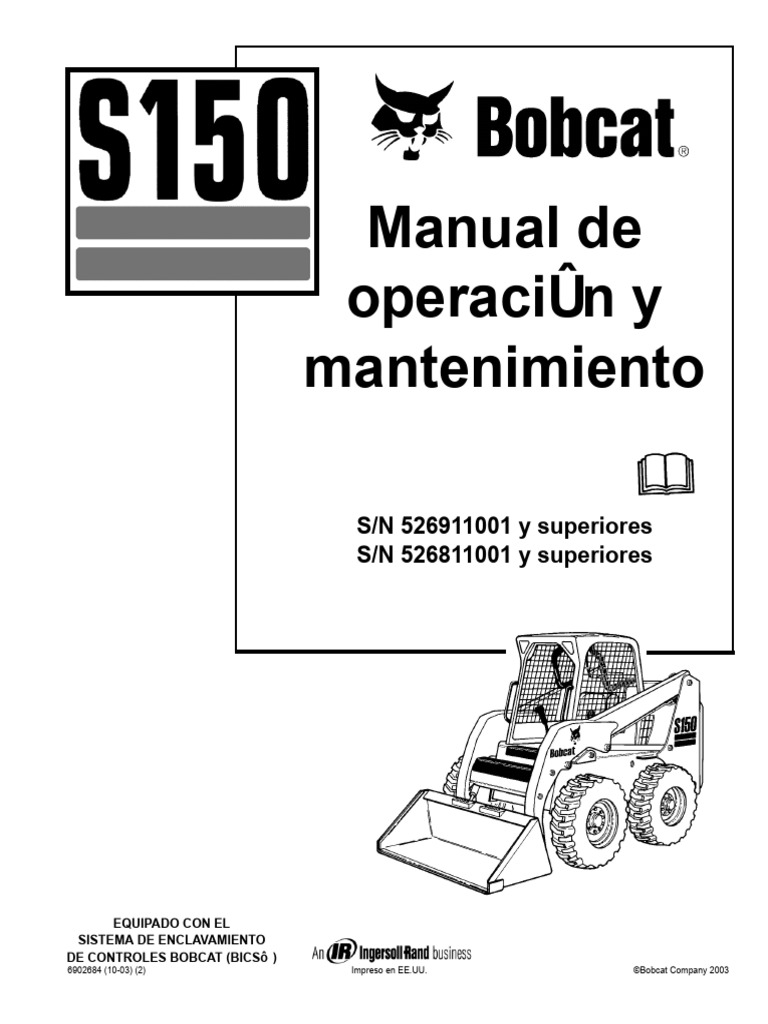 Manual de Operación Bobcat S150 | PDF | Soldadura | Construcción