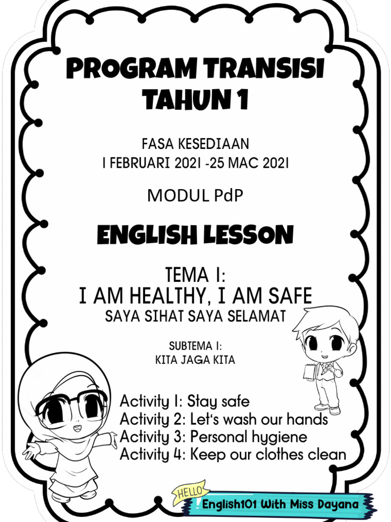 Tema 1 English Module Program Transisi Tahun 1 | PDF | Hygiene | Fashion