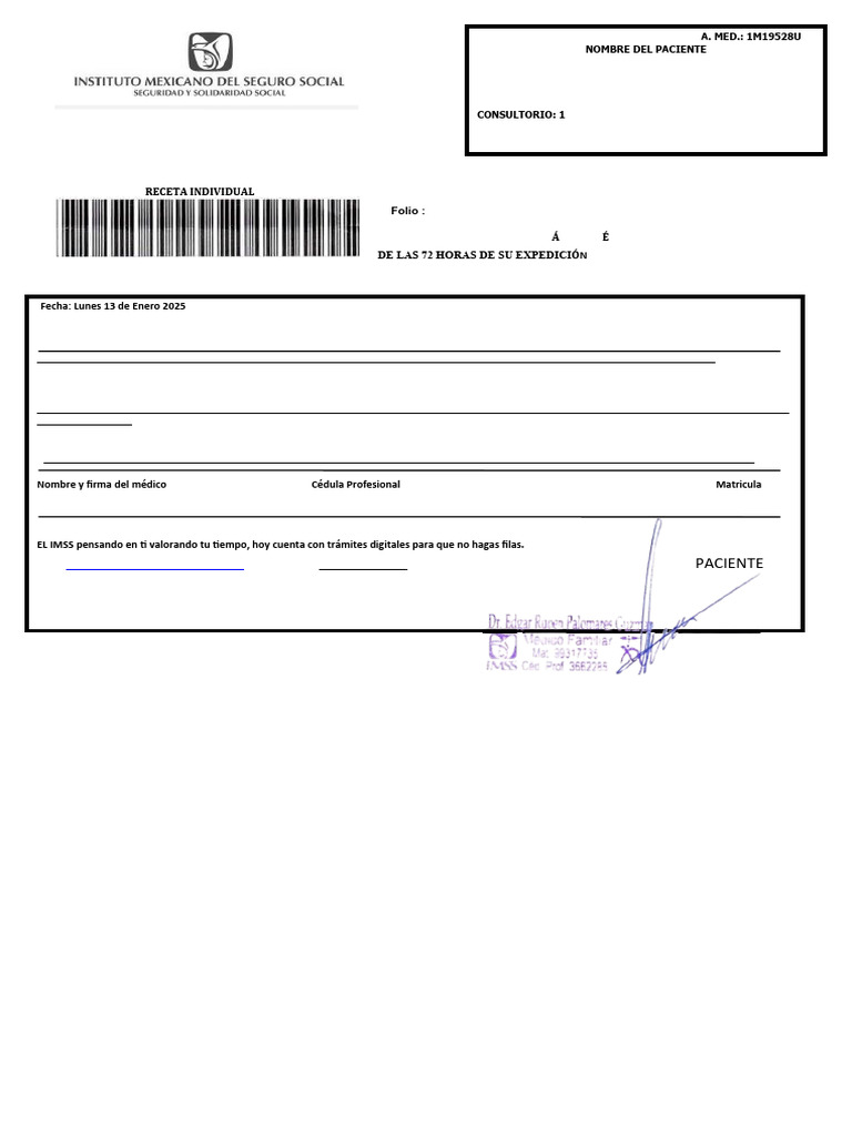 Receta IMSS | PDF