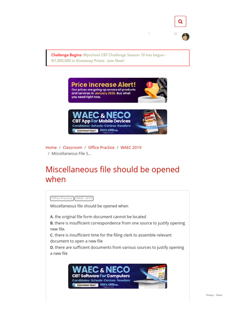 Miscellaneous File Should Be Opened When - Myschool | PDF | Software ...