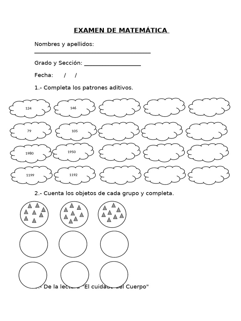 Examen de Matemática | PDF