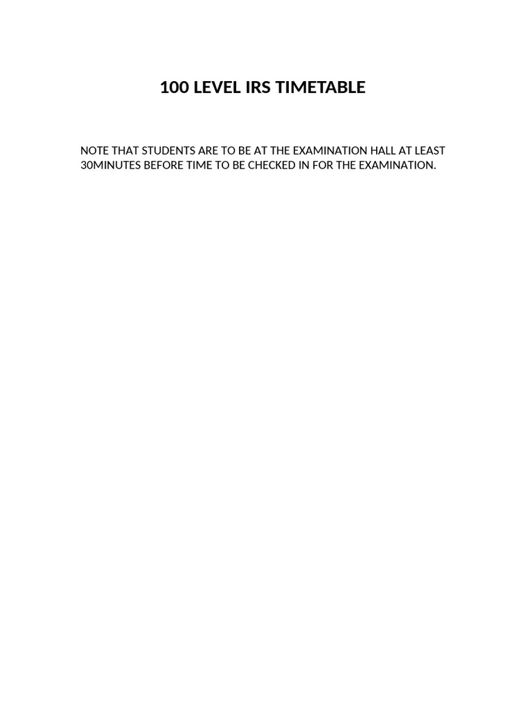 Exams 100 Irs | PDF