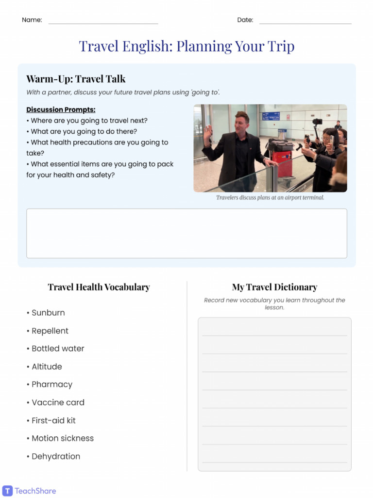 Planning Your Travel English Skills | PDF