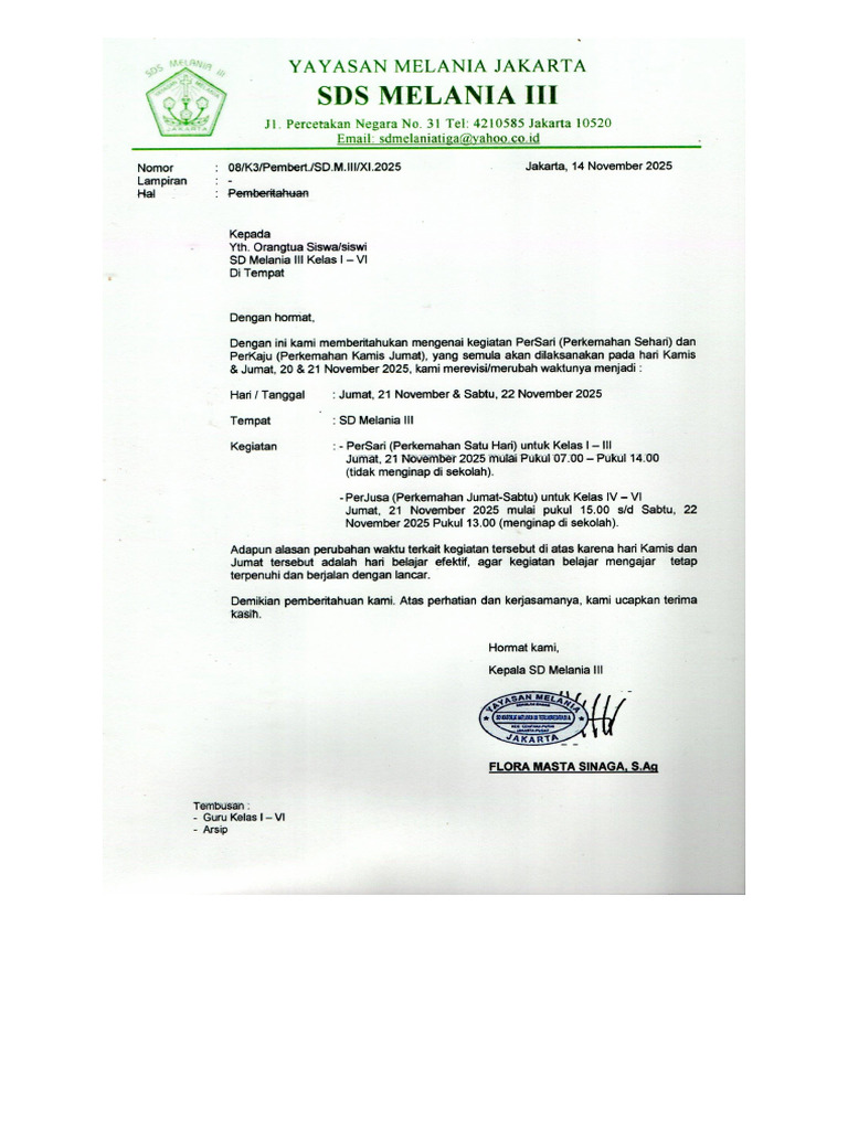 Revisi Edaran PerSari Dan PerKaju | PDF