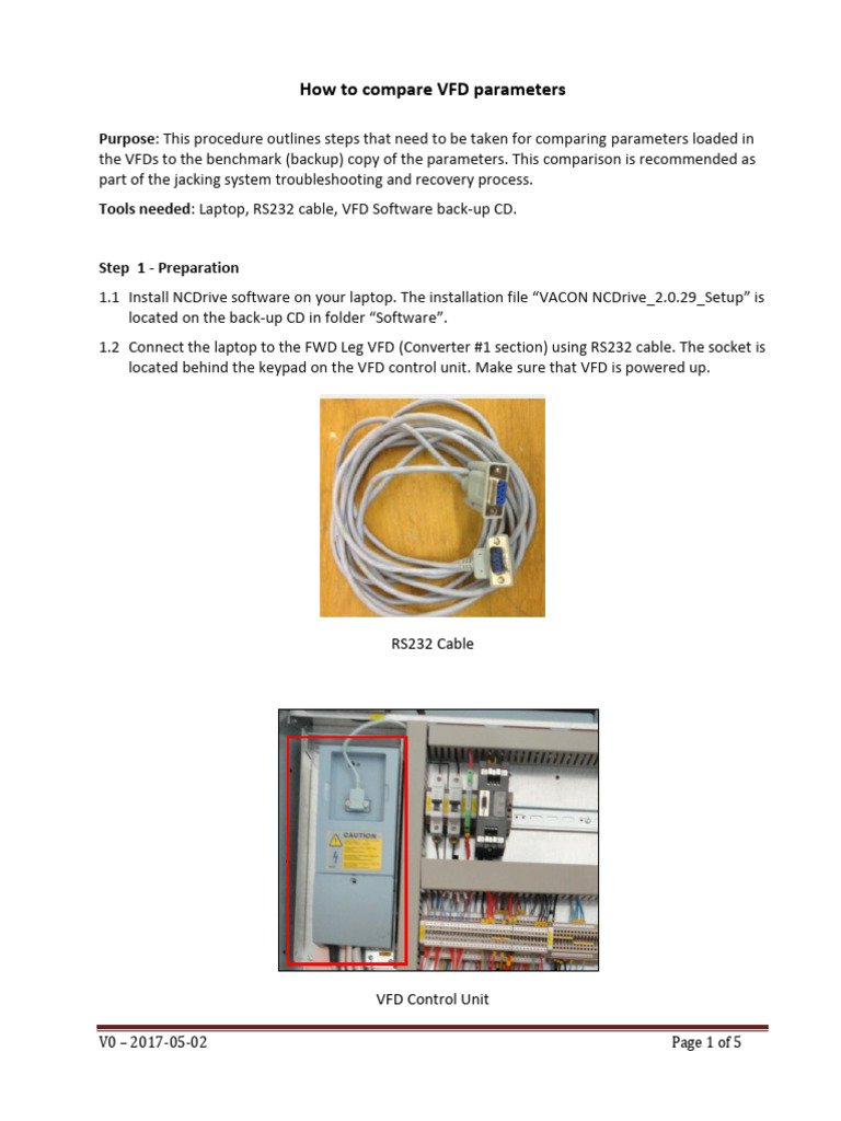 Compare VFD Parameters for Troubleshooting | PDF | Computer ...