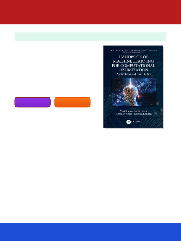 Handbook of Machine Learning for Computational Optimization ...