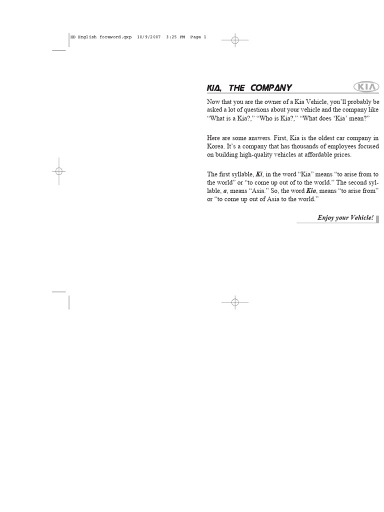 Manual de Utilizare Kia Cee'd (2008) (358 Pagini) | PDF