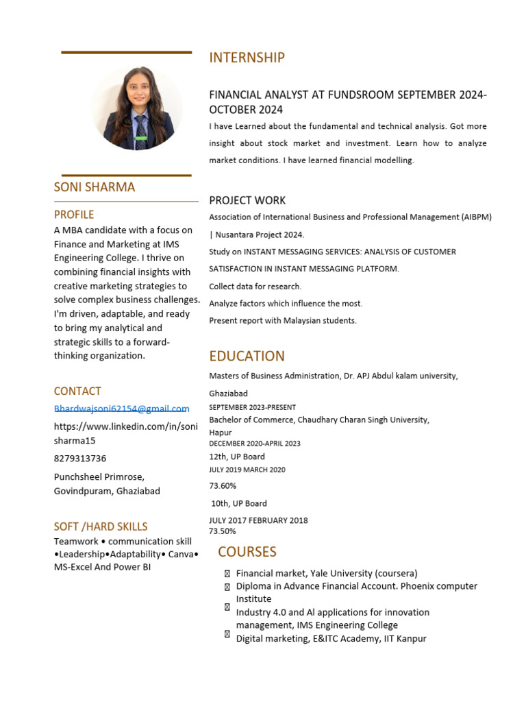 Soni Sharma Resume. | PDF | Economies | Business