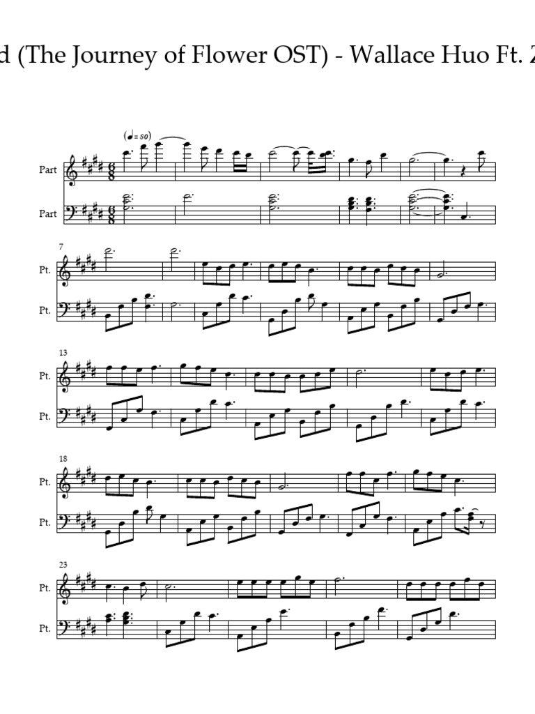 Can't Be Said (the Journey of Flower OST) - Wallace Huo Ft. Zanilia Zhao | PDF