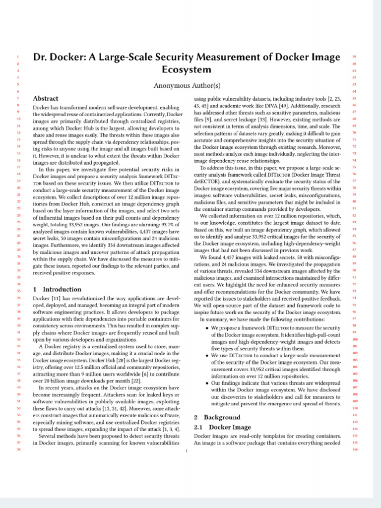 Dr. Docker_ a Large-Scale Security Measurement of Docker Image Ecosystem - 1782_Dr_Docker_A ...